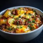 Cheesy Cowboy Beef and Potato Bake