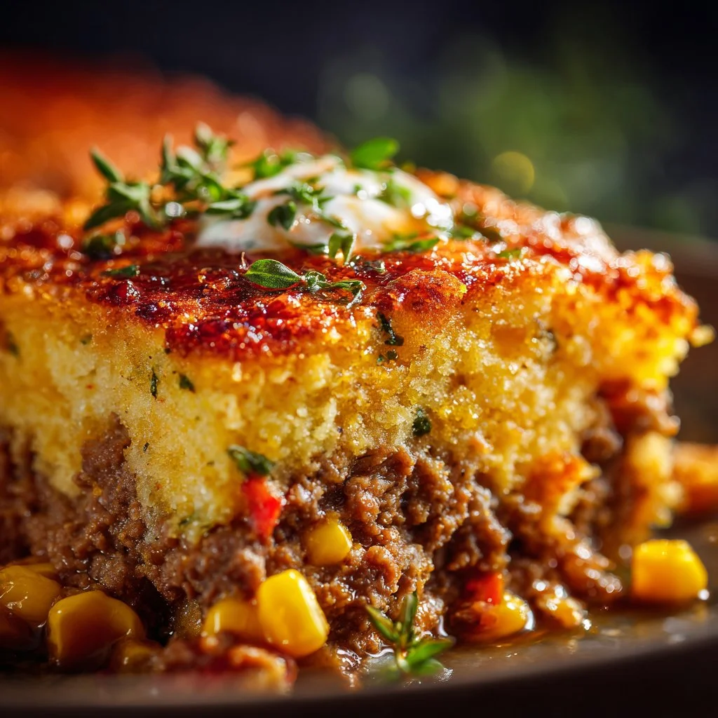 Hearty Cowboy Cornbread Casserole
