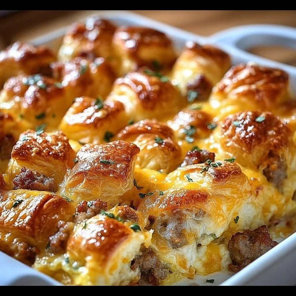Overnight Croissant Breakfast Casserole