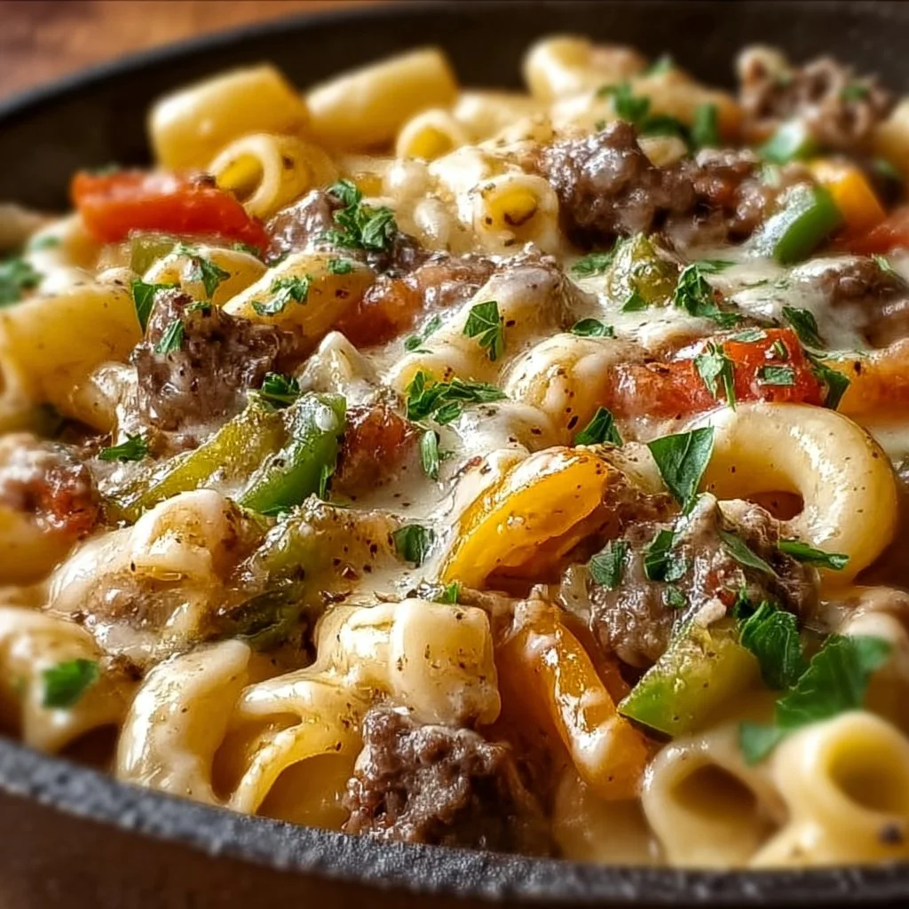 Philly Cheesesteak Pasta